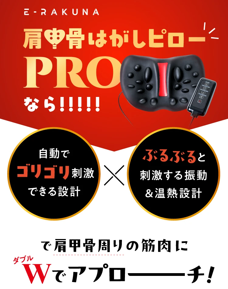 【公式】肩甲骨はがしピローPRO E-RAKUNA(イ－ラクナ)｜amepla（アメプラ）公式オンラインショップ