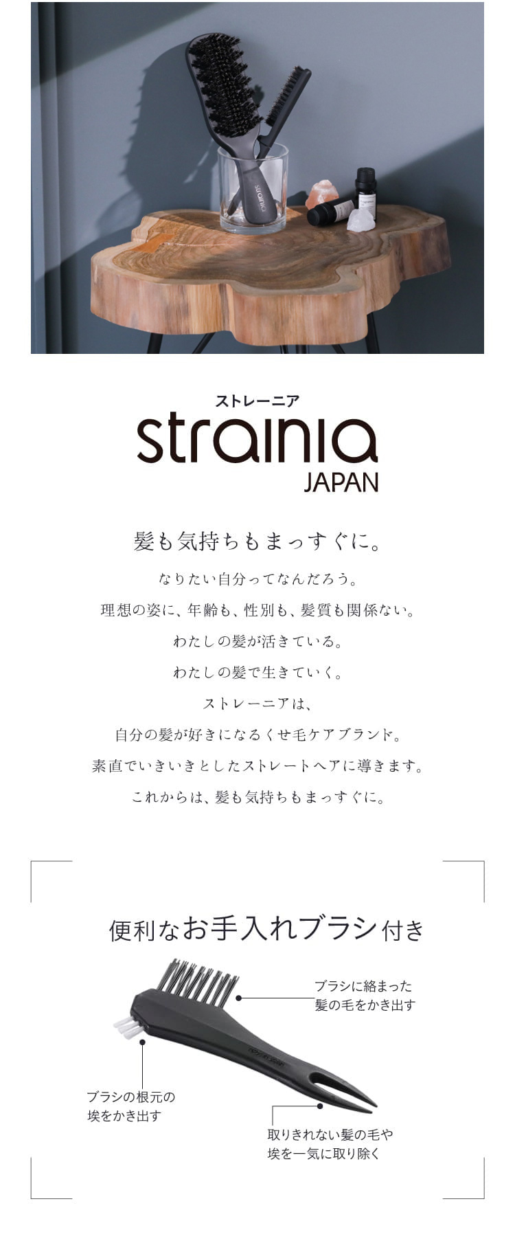 【公式】ケアストレートブラシ strainia ( ストレーニア ) | amepla（アメプラ）公式オンラインショップ